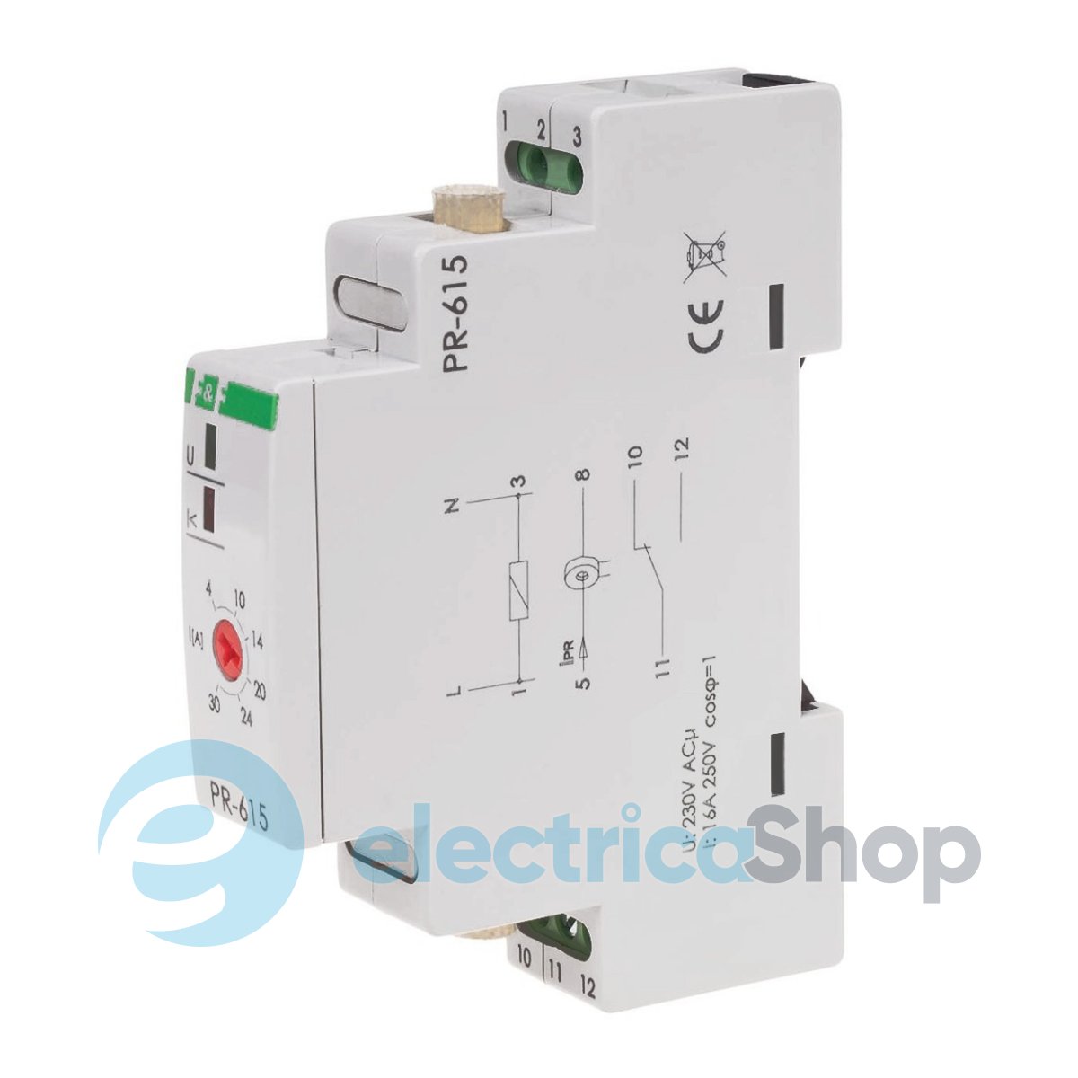 Реле струму пріоритетне F&F PR-615, 4-30A, 16A купити | Електрика-ШОП